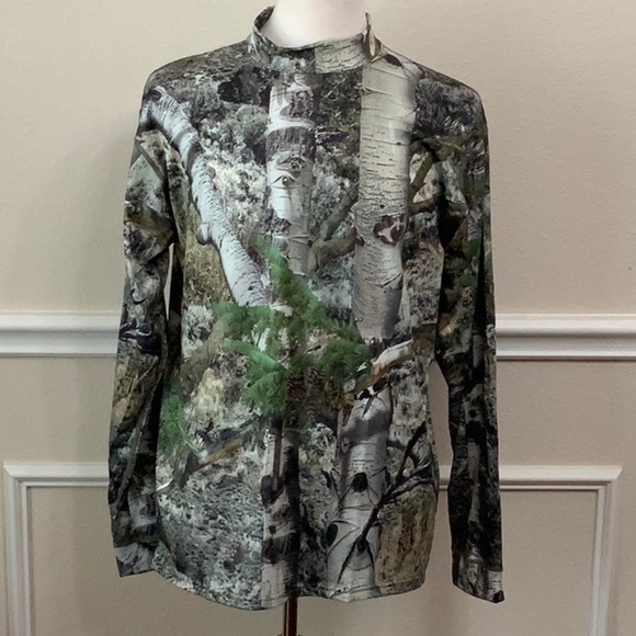 XGO | Shirts | Xgo 4 Mountain Country Mossy Oak Mock Neck Top Crew ...